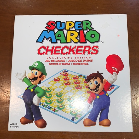 Toys | Super Mario Checkers Board Game Bilingual Collectors Edition ...